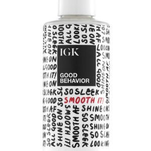 IGK GOOD BEHAVIOR 4-in-1 Prep Spray | Leave In + Detangle + Heat Protectant | Vegan + Cruelty Free | 7 Oz