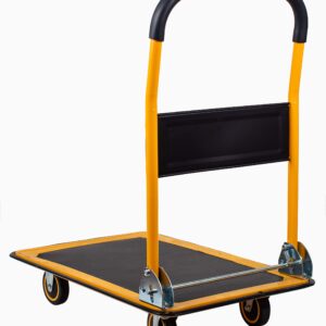 MaxWorks 80855 500-Pound Service Cart with Two Trays 30"X16" & 80876- Foldable Platform Truck Push Dolly 330 lb. Weight Capacity