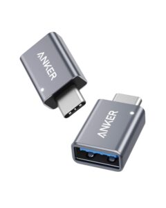 anker usb c adapter (2 pack),high-speed data transfer, usb-c to usb 3.0 female adapter for macbook pro 2020, ipad pro 2020, samsung notebook 9, dell xps and more type c devices