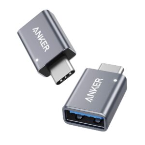 Anker USB C Adapter (2 Pack),High-Speed Data Transfer, USB-C to USB 3.0 Female Adapter for MacBook Pro 2020, iPad Pro 2020, Samsung Notebook 9, Dell XPS and More Type C Devices