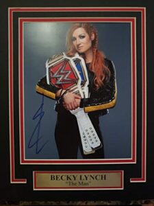 wwe becky lynch 11x14 matted namplate photo autograph the man