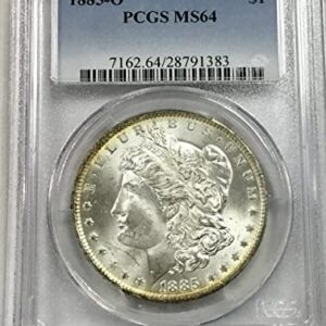 1885 O Morgan Silver Dollar $1 PCGS MS64