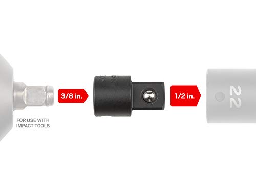 TEKTON 3/8 Inch Drive (F) x 1/2 Inch (M) Impact Adapter | SIA14102