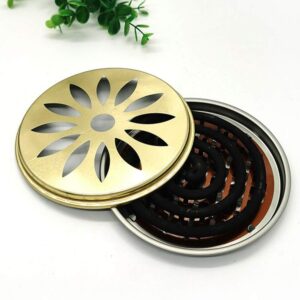 Minelife 4 Pack Mosquito Coil Holder, Mosquito Coil Incense Burner with Cover for Outdoor Use, Deck, Patio, Pool Side, Camping, Hiking and Fishing