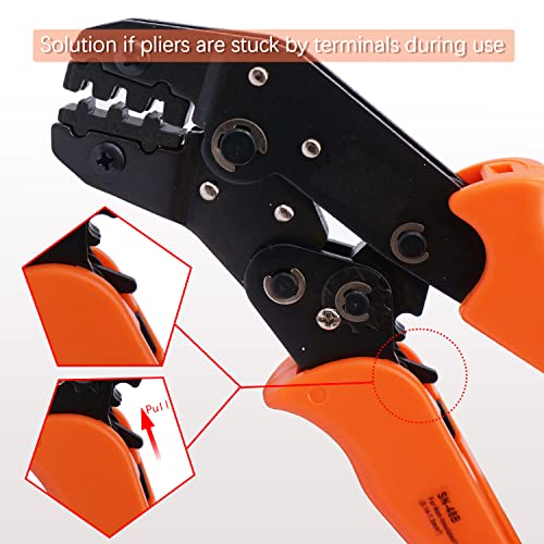 Twidec/Wire Crimping Pliers 2.8/4.8/6.3 mm Spade 26-16AMG Crimping Tools Manual Crimp Fold Tool for Open Barrel Terminals SN-48B