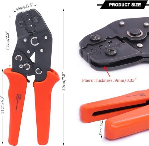 Twidec/Wire Crimping Pliers 2.8/4.8/6.3 mm Spade 26-16AMG Crimping Tools Manual Crimp Fold Tool for Open Barrel Terminals SN-48B