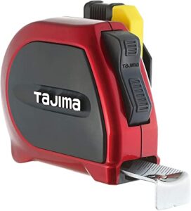 tajima sssf-16bw 16 ft. x 1 in. standard steel sigma stop tape measure with safety belt holder