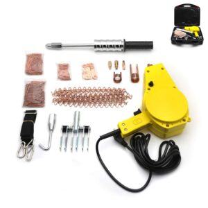 httmt- premium auto body dent repair kit electric stud welder gun w/ 2lb puller hammer [p/n: et-car-fix008-bk]