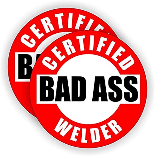 Bad Ass Welder Hard Hat Sticker/Helmet Decal Label Lunch Tool Box