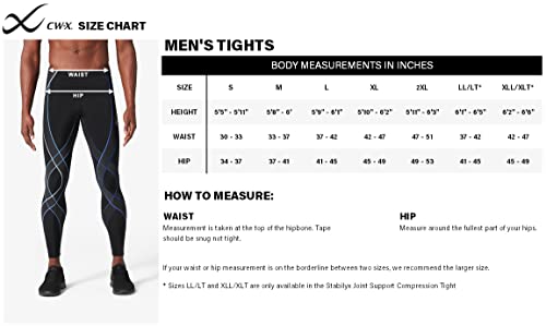 CW-X Men's Endurance Generator Joint and Muscle Support Compression Tight, Black, XX-Large