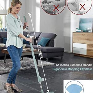 Microfiber Mop for Floor Cleaning-AYOTEE Hand Free Self Wringing Cleaning Floor Mop with 3 Washable Mop Pads, Dust Mop with 30pcs Floor Cleaning Slice