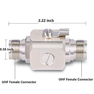 XRDS-RF UHF Lightning Arrestor PL-259 Lightning Surge Protector UHF Female to Female Coaxial Connector for CB Ham Two-Way Radio Base Antennas