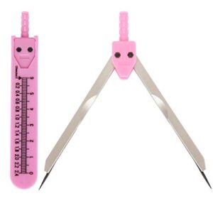 3PCS EKG Calipers Measuring Tool, Durable EKG Calipers Electrocardiogram Divider for Nursing (11.5cm/4.5inch), Black/Blue/Pink ECG EKG Calipers with Ruler