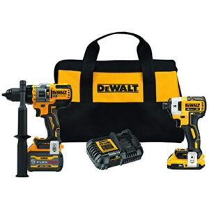 dewalt flexvolt advantage 20v max* combo kit with hammer drill & impact driver, 6.0-ah, 2-tool (dck2100d1t1)