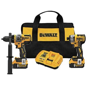 dewalt flexvolt advantage 20v max* combo kit with hammer drill & impact driver, 5.0-ah, 2-tool (dck2100p2)