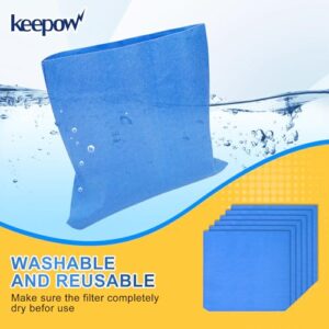 KEEPOW Reusable Shop Vac Filters Compatible with Stanley 1-6 Gallon Wet/Dry Vacuums, Part# 25-1217 (6 Pack)