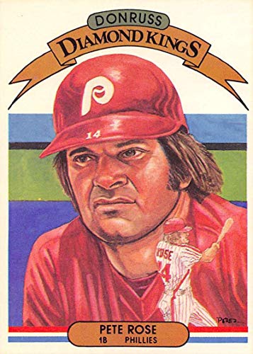 1982 Donruss Baseball #1 Pete Rose Philadelphia Phillies DK Diamond Kings Offical MLB Major League Baseball Trading Card