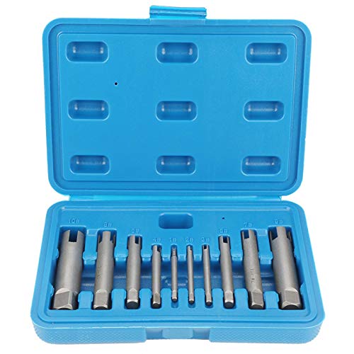 Steel Broken Head Taps Stripped Screw Remover Kit Tap Extractor Set(#C 656g/23.1oz (ten-piece set)