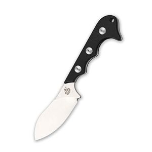 qsp neckmuk, 6.5'' neck knife,compact fixed blade knife, d2 satin blade, g10/micarta handle