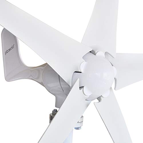 Pikasola Wind Turbine Generator Kit 400W 24V with 5 Blade, Wind Generator Kit with Charge Controller, Wind Power generator for Marine, RV, Home, Windmill Generator Suit for Hybrid Solar Wind System