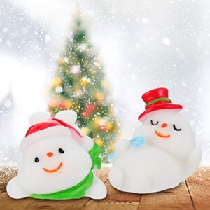 BESTOYARD 12pcs Christmas Miniatures Snowman Fairy Garden Ornaments Resin Crafts DIY Snow Globe Figurines Landscape Decorations Dollhouse Decor