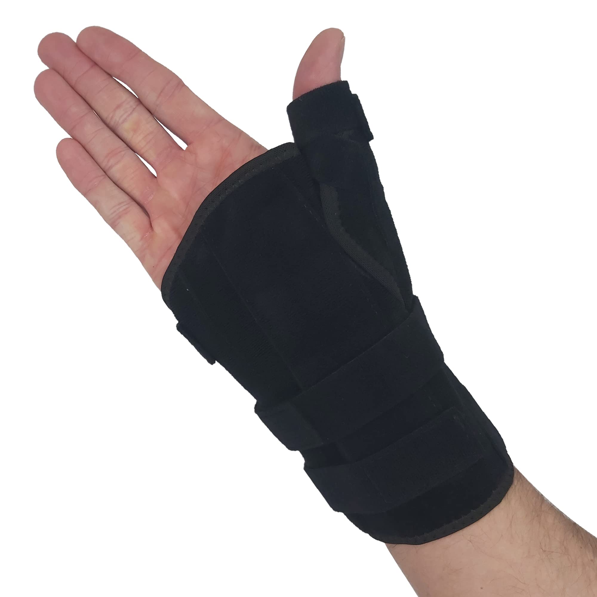 Thumb Spica Splint Right Hand & Wrist Brace | Wrist Splint and Thumb Splint to Support Sprains, Tendinosis, De Quervain's Tenosynovitis, Fractures | Trigger Thumb Brace for Carpal Tunnel (Right S/M)