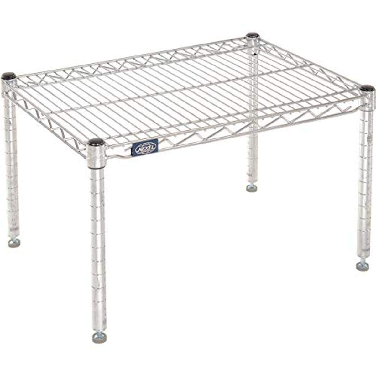 Nexel Commerical Wire Shelf Platform Dunnage Storage Rack, 18" x 24" x 14", Chrome