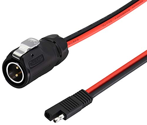 zdyCGTime 2 Pin Power Industrial Circular Connector to SAE Cable for Solar Panel Suitcase and Grand Design, Fit for Furrion, Forrest River RV Solar Panel Suitcase, Grand Design RV's Industry（10AWG）