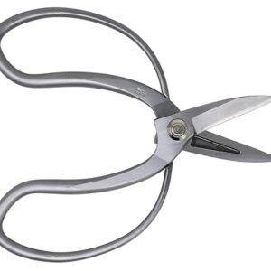 KAKURI Okubo Shears 7" (180 mm) Bonsai Scissors, Flower Arranging Scissors, Japanese Stainless Steel, Silver, Made in JAPAN