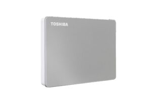 toshiba canvio flex 1tb portable external hard drive usb-c usb 3.0, silver for pc, mac, & tablet - hdtx110xscaa