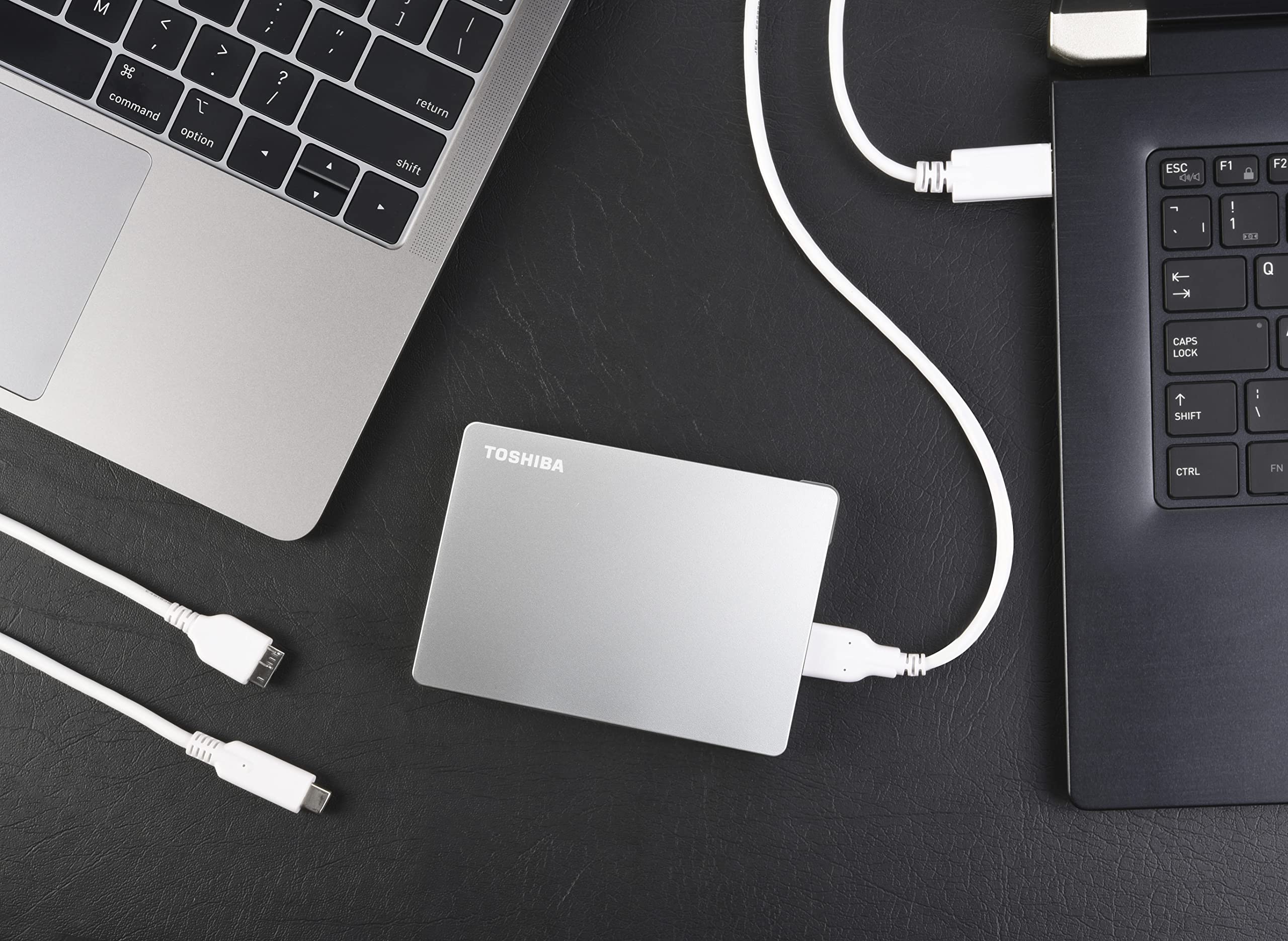 Toshiba Canvio Flex 1TB Portable External Hard Drive USB-C USB 3.0, Silver for PC, Mac, & Tablet - HDTX110XSCAA