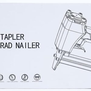 Woodpecker N7116 22 Gauge Pneumatic Upholstery Staple Gun, 3/8-Inch Crown Air Power Fine Wire Staple Gun, 1/4-Inch to 5/8-Inch Leg Length 71 Series Upholstery Stapler for Fabric, Upholstering