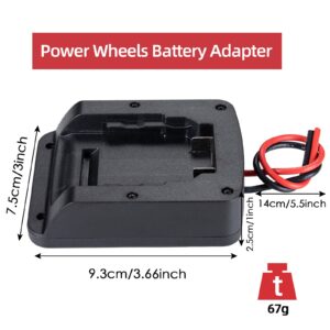 Anztek Power Wheels Adapter for dewalt 20V Battery for dewalt 18V Dock Power Connector 12 Gauge Robotics