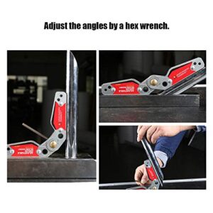 Adjustable Welding Magnet, 20°~200° Adjustable Angles Magnetic Welding Holder for Welder,Other welding equipment and accessories