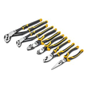 gearwrench 6 pc. pitbull dual material mixed plier set - 82204c