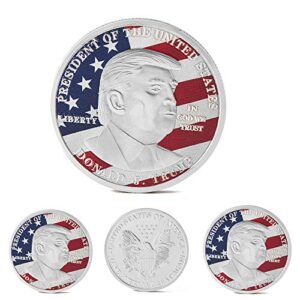 donald trump coin-2020 president donald trump inaugural silver eagle commemorative coin collection gift (silver)