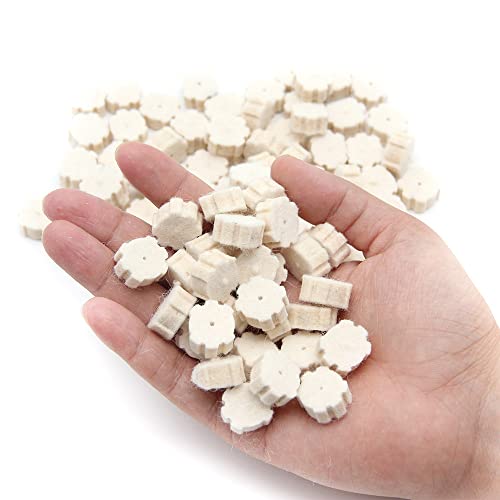 Aolamegs (100 Pack) .223/5.56 Wool Star Chamber Cleaning Pads or Attachment with Brass Connector