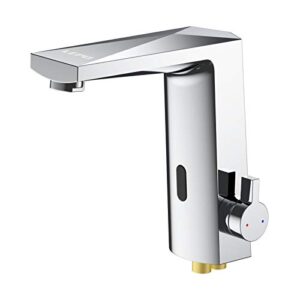 lepo touchless sink sensor faucet, automatic motion sensor bathroom sink faucet single handle brass faucets ideal for kitchen bathroom basin hotel