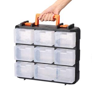 MIXPOWER 16 Detachable Sections 13.5-inch Toolbox, Removable Tool Box, Double side, Excellent Box for Storing Screws Nuts,Bolts and Small Tools