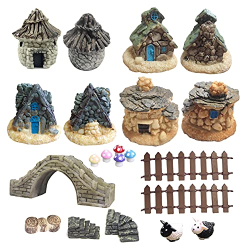 BEZALEL Fairy Garden Accessories-Fairy Garden Accessories Outdoor Miniature Garden Decorations Fairy Garden Supplies for Garden Patio Micro Landscape Yard Bonsai Decoration-Miniature Fairy Garden Kit