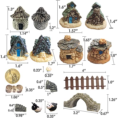 BEZALEL Fairy Garden Accessories-Fairy Garden Accessories Outdoor Miniature Garden Decorations Fairy Garden Supplies for Garden Patio Micro Landscape Yard Bonsai Decoration-Miniature Fairy Garden Kit