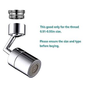 2PCS Universal Splash Filter Faucet 720°Rotatable Kitchen Faucet Anti-Splash 4-Layer Filter Oxygen-Enriched Foam Leakproof Faucet (Applicable Internal and External Thread 23-24mm)