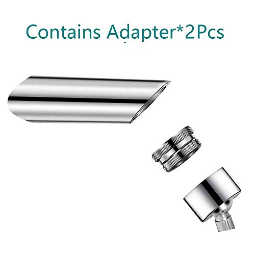 2PCS Universal Splash Filter Faucet 720°Rotatable Kitchen Faucet Anti-Splash 4-Layer Filter Oxygen-Enriched Foam Leakproof Faucet (Applicable Internal and External Thread 23-24mm)