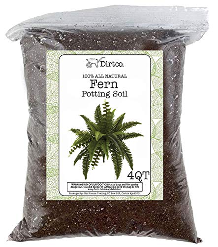 Potting Soil for Ferns (4 Quarts), Hand Blended Soil Mixture for Planting and Re-Potting Indoor and Outdoor Ferns