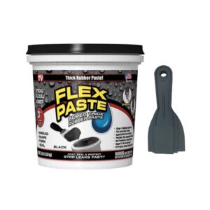 flex seal flex paste 3lb (black) tub with allway tools putty knives 3-pack (1.5/2/3-inch) (2 items)