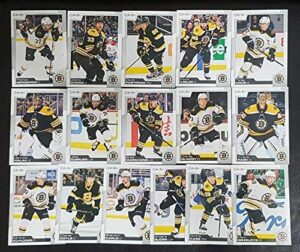 2020-21 o-pee-chee opc boston bruins base team set of 16 cards: #43 patrice bergeron #98 ondrej kase #108 david pastrnak #185 matt grzelcyk #197 torey krug #198 jaroslav halak #255 jake debrusk #333 brad marchand #340 charlie mcavoy #351 brandon carlo #37