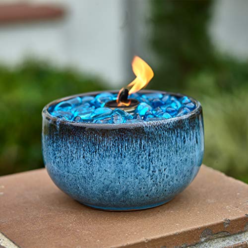 Fire Bowl, Ventless Outdoor Portable Citronella Fire Pit - Wick Burning Fuel