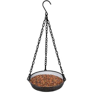 gtongoko hanging bird feeder tray, metal mesh platform feeders for birds, outdoor garden decoration for attracting birds