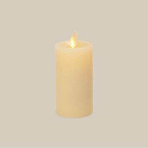 Luminara Realistic Artificial Flame Classic Slim Pillar Candle - Moving Flame LED Battery Operated Lights - Unscented - Remote Ready - 2" x 4.5"