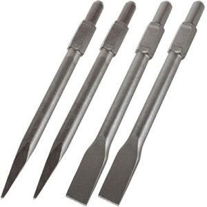 jack hammer drill bit set 12 inch demolition hammer drill flat tip and bull point chisels for demolition and concrete breaker